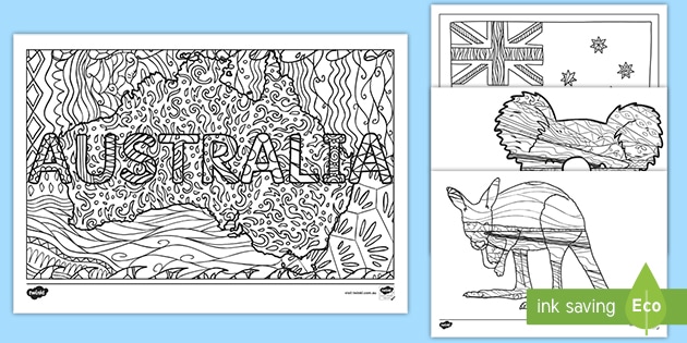 Australian Citizenship Day Mindfulness Colouring Pages