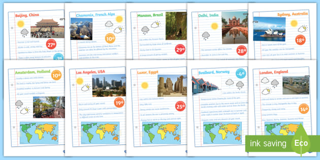 Climates of the World Display Posters - climates of the world display