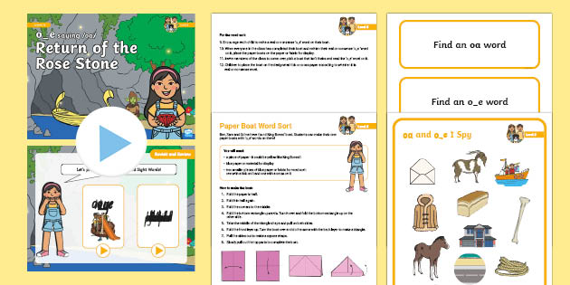 Phonics: Level 5: Week 6: Lesson 4 Pack: 'i_e' and 'o_e'