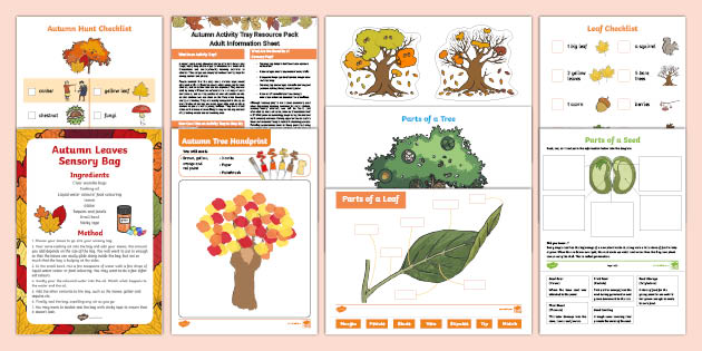 Autumn Activity Tray Resource Pack | Season Lapbook | Twinkl
