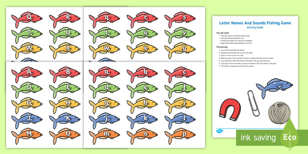 Letter Names And Sounds Fishing Game (teacher made)