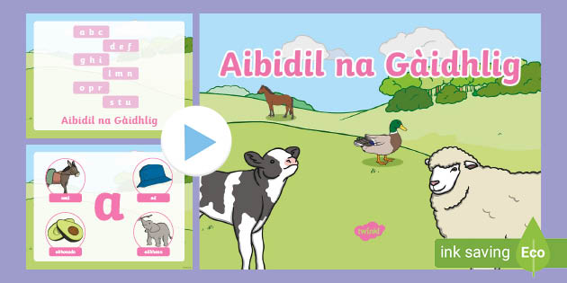 Aibidil na Gàidhlig PowerPoint le fuaim (teacher made)