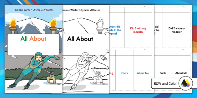 Winter Olympian Biography Lapbook for Kids | Twinkl USA