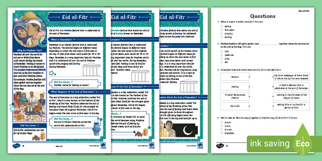 LKS2 Eid-al-Fitr Differentiated Reading Comprehension
