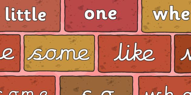 Phase 4 Tricky Words On Bricks (teacher made)