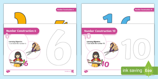 I Can Build Numbers 6-10 Craft Activity Pack