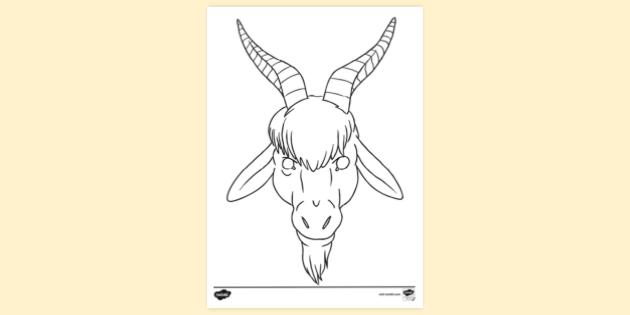 Big Billy Goat Gruff Colouring Sheet | Colouring Sheets