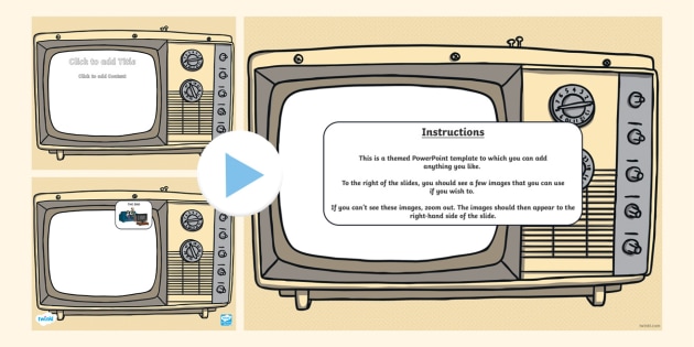 Television Powerpoint Background Television PowerPoint Templates