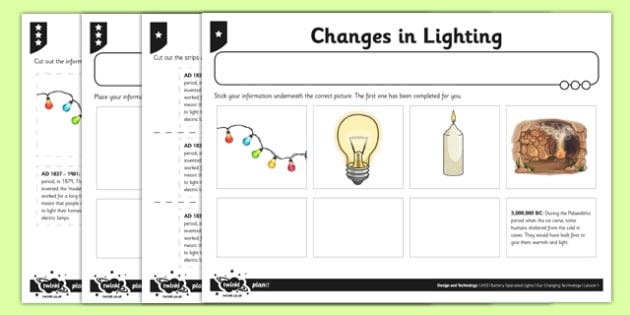 Changes in Lighting Worksheet / Worksheet (teacher made)