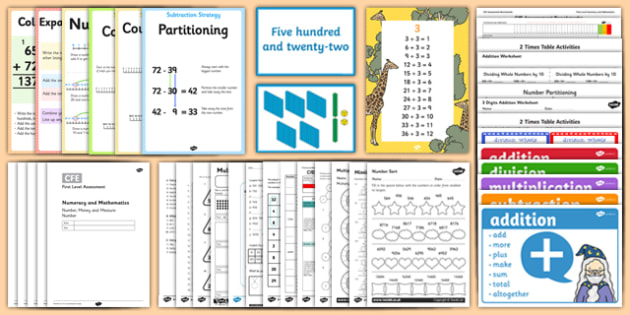 CfE Mathematics-First Level- Number and Number Processes Resource Pack