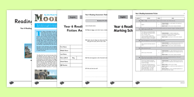 Year 6 Term 2 Fiction Reading Assessment (teacher made)