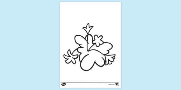 FREE! - Wood Sorrel Colouring Page - Teaching Resources - Twinkl