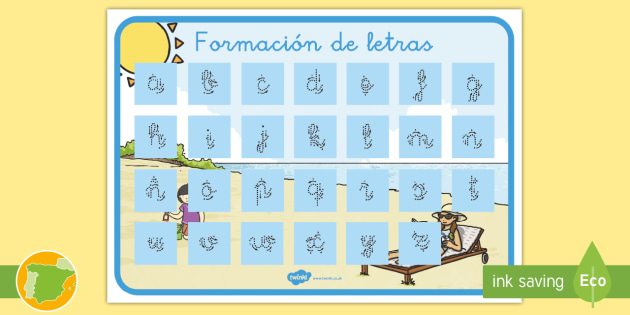 Formación de letras: El tiempo y las estaciones del año