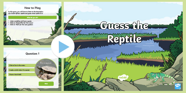 Guess The Reptile PowerPoint Game (teacher made)