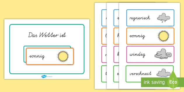 Weather Display German (teacher made)