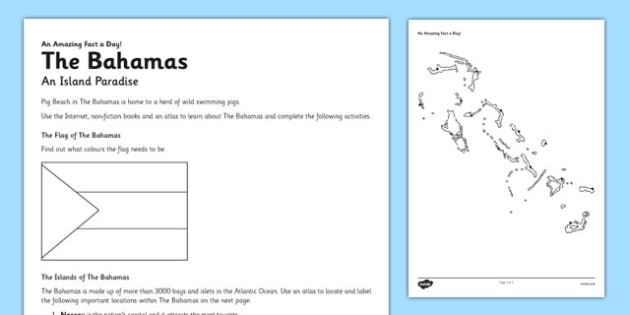 The Bahamas: An Island Paradise Worksheet / Worksheet