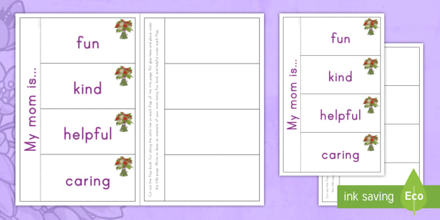 Mother's Day Flap Book Activity - Creative Writing