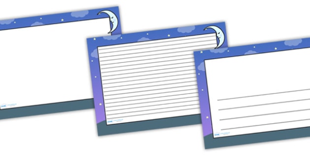 FREE! - Night Time Landscape Page Borders (teacher made)