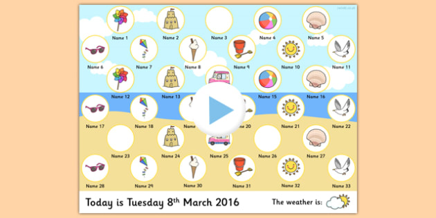 Seaside Themed Self Attendance