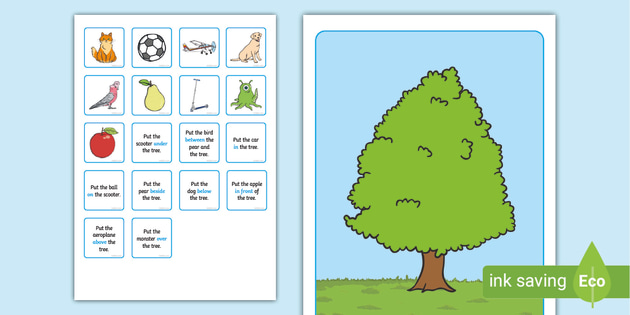 Preposition Tree Game (teacher made)