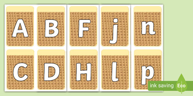 Hessian Themed Alphabet Cards (teacher made)