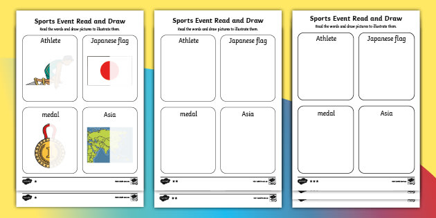 Read and Draw SEN Differentiated Worksheet / Worksheet Pack, worksheet