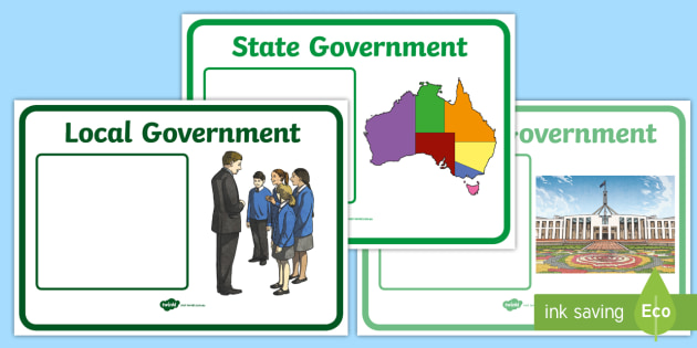 Australian Levels of Government Table Signs (teacher made)