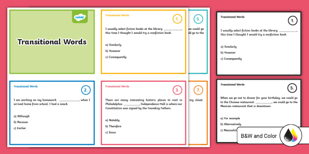 Transition Words Worksheet 5th Grade 5th Grade Writing Transitions