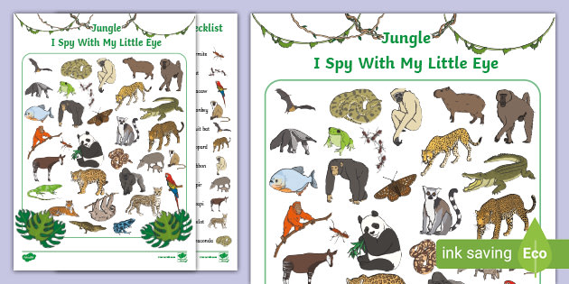 Jungle-Themed I Spy with My Little Eye Activity