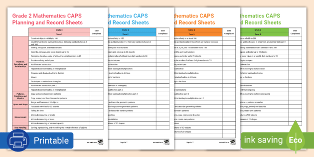 Grade 2 Term 3 Mathematics Independent Activity Cards