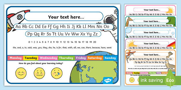 Editable Desk Placemats (teacher made)