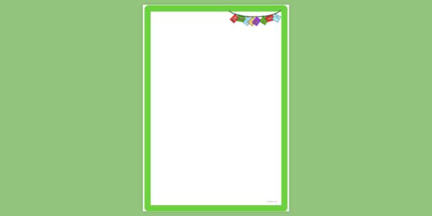 Christmas Cards Hanging On a String Page Border | Page Borders | Twinkl