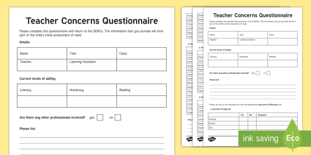 Initial Assessment Teacher Feedback Editable Proforma