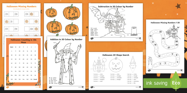Halloween-Themed Class Maths Resource Pack (teacher made)