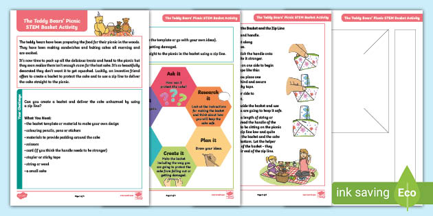 Teddy Bears' Picnic STEM Basket Activity (teacher made)