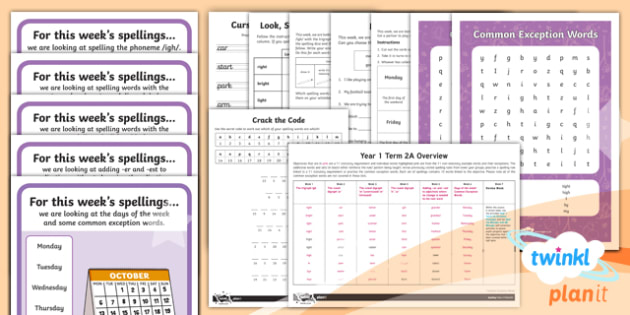 PlanIt Y1 Term 2A Bumper Spelling Pack