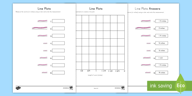 Worms Line Plot Activity (teacher made)