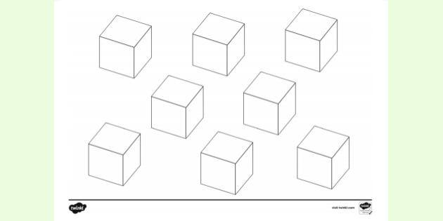 FREE! - Cubes Colouring Sheet (teacher made)
