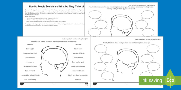 How Do People See Me? Worksheet / Worksheet - young people, PSHCE, emotions