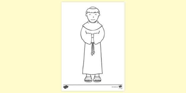FREE! - Monk Colouring Sheets | Colouring Pages