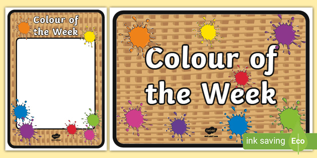 Neutral-Themed Colour of the Week Display Posters
