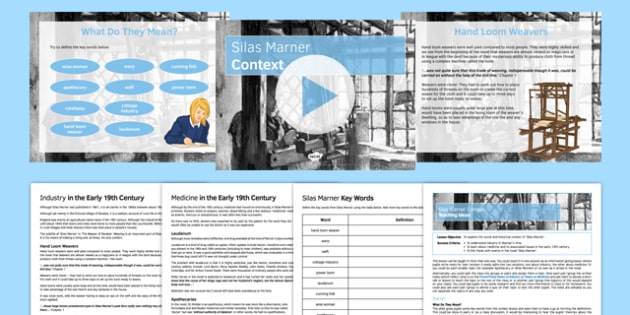 GCSE Silas Marner Context Lesson Pack