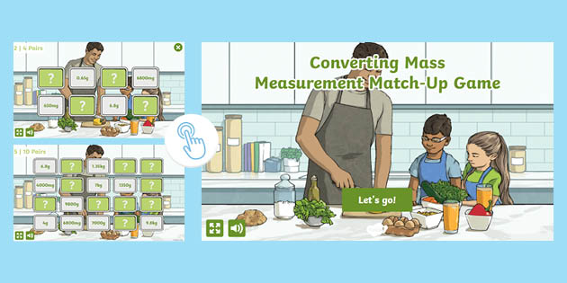 Converting Mass Measurements Match-Up Game