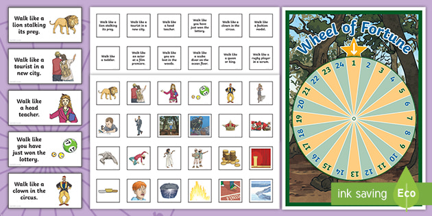 Character Walk Wheel of Fortune Spinning Wheel Activity Pack