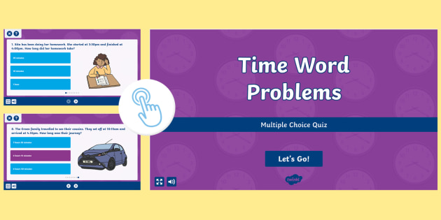 analogue-time-word-problems-multiple-choice-quiz