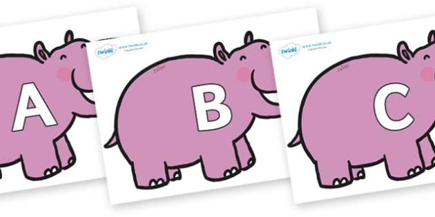 FREE! - A-Z Alphabet on Hippos (teacher made)