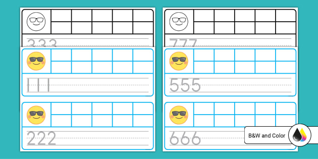 😊 Emoji 10 Frame Count and Write Worksheets - Twinkl