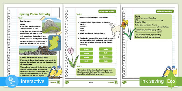 Spring Poem Activity (teacher made)