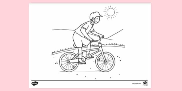 FREE! - Cycling Colouring Sheet | Colouring Sheets