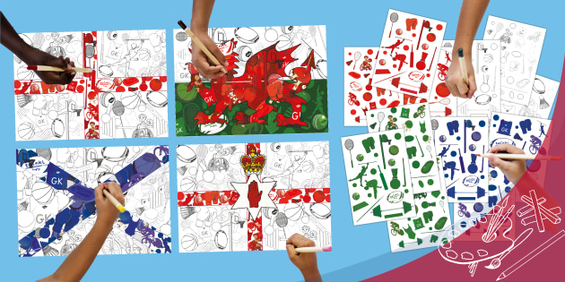 Commonwealth Games Flags Collage Activity Pack
